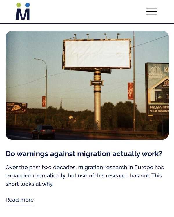 Do warnings against migration actually work? | MIGNEX
